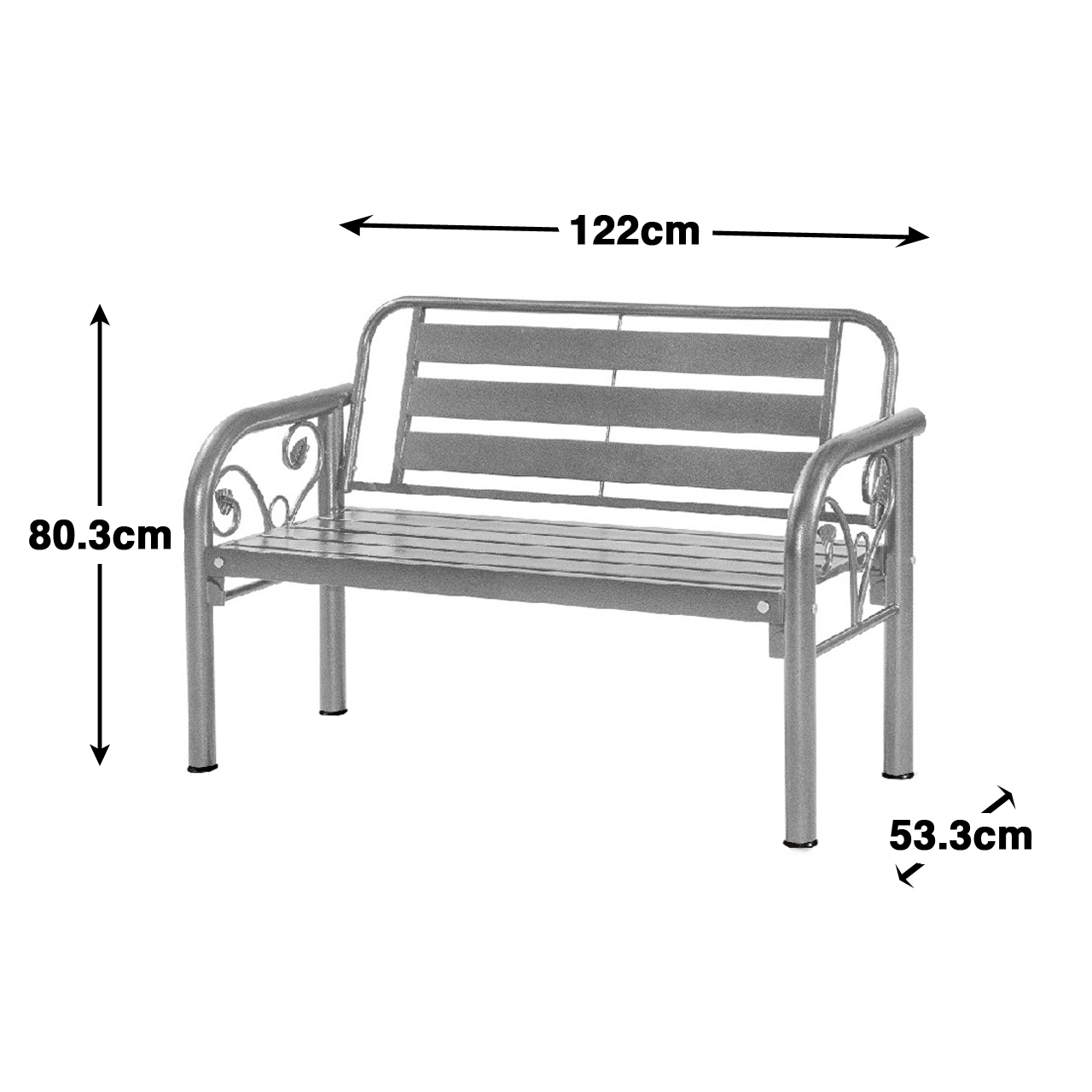 Santiago Metal Bench Furniture Store Philippines - Urban Concepts